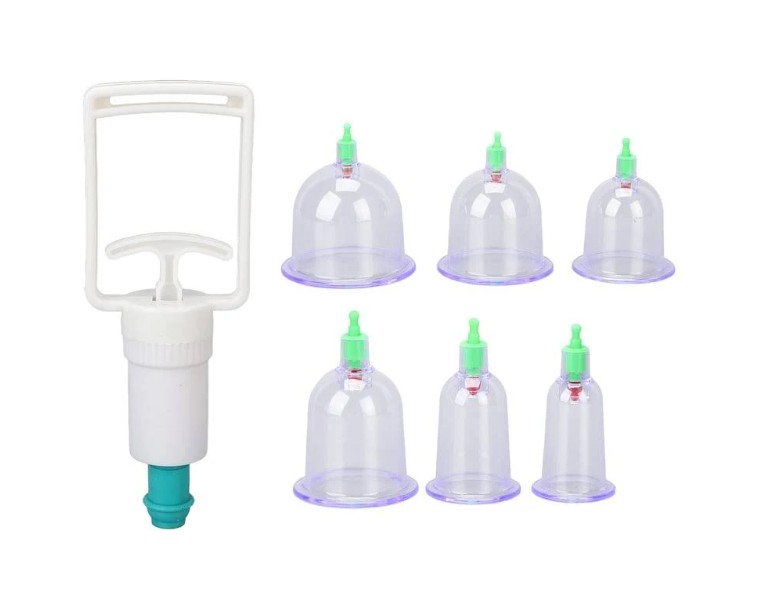 6pcs Cup Bekam Therapy Cupping Set With Suction Pump Chinese Acupoint ...