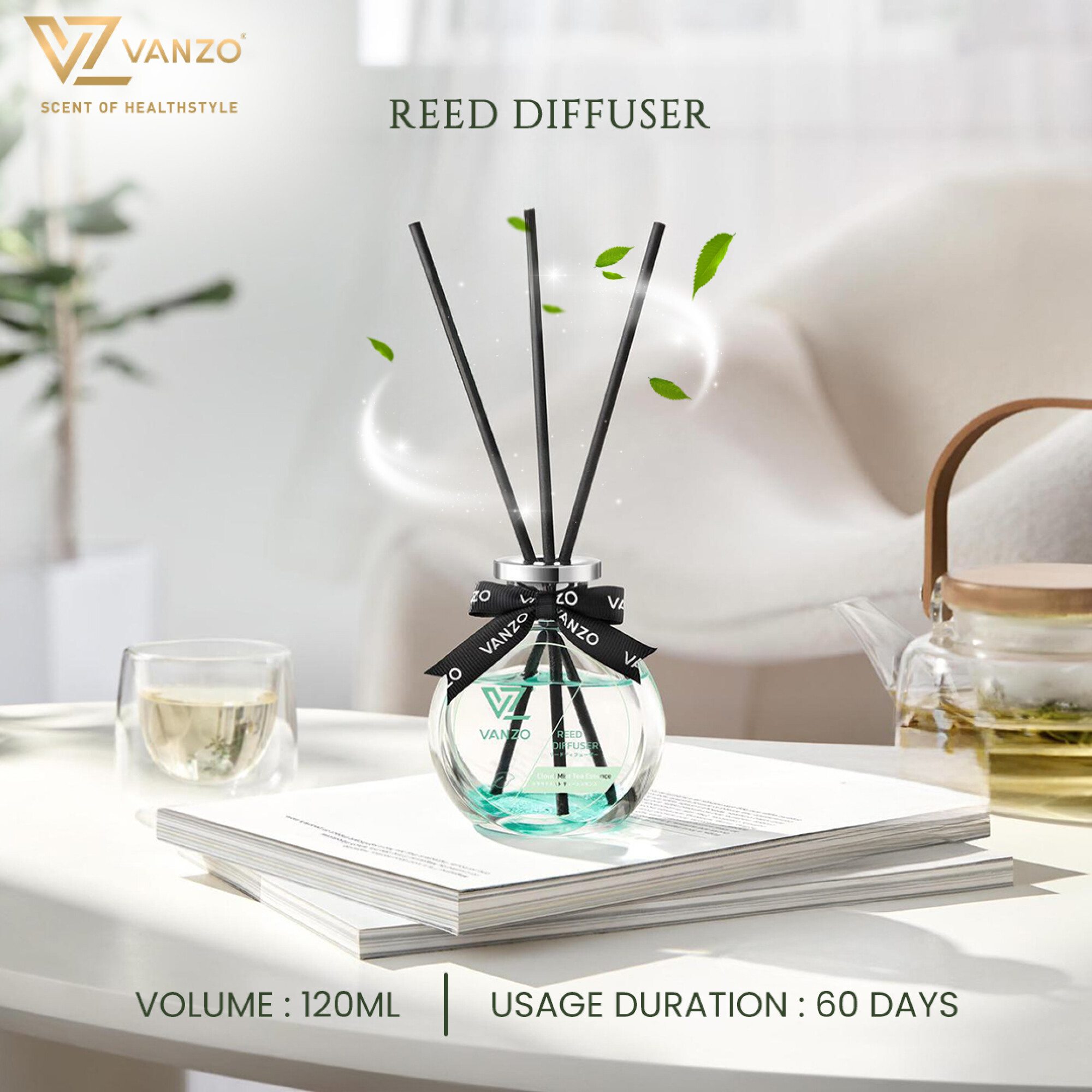 🔥100% Original原装正品🔥VANZO居家 Home Room Toilet Perfume Reed Diffuser House ...