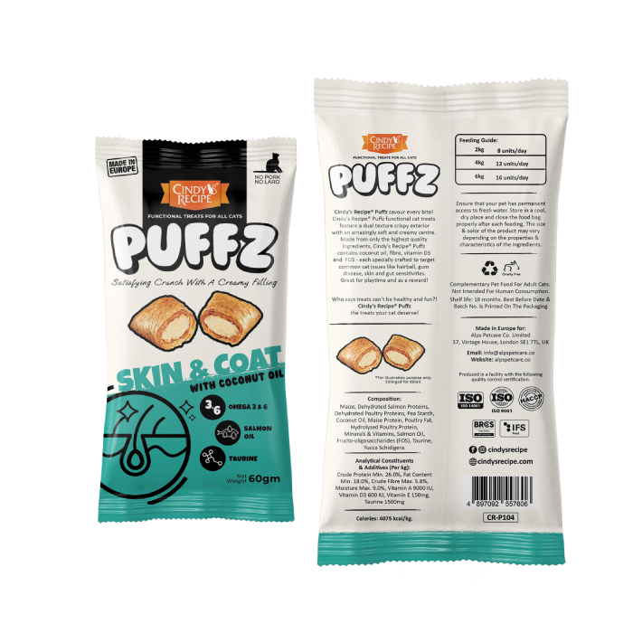 Cindy's Recipe Puffz Cat Treats Assorted (60g) | Shopee Malaysia