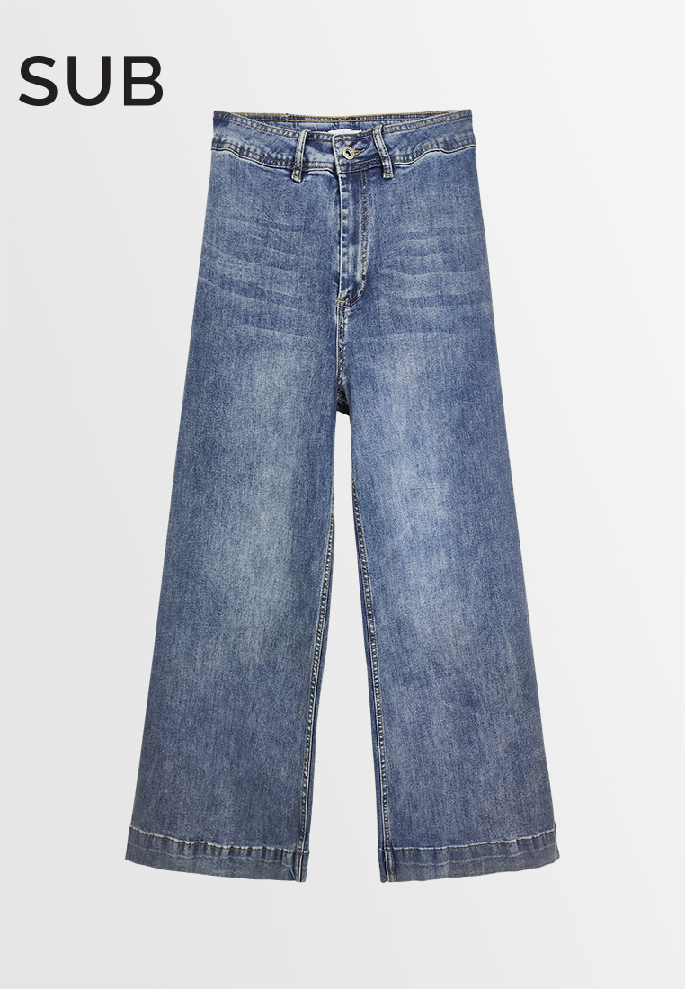 SUB Women Wide Leg Long Jeans - Blue - 410050 / Seluar Jeans Panjang ...