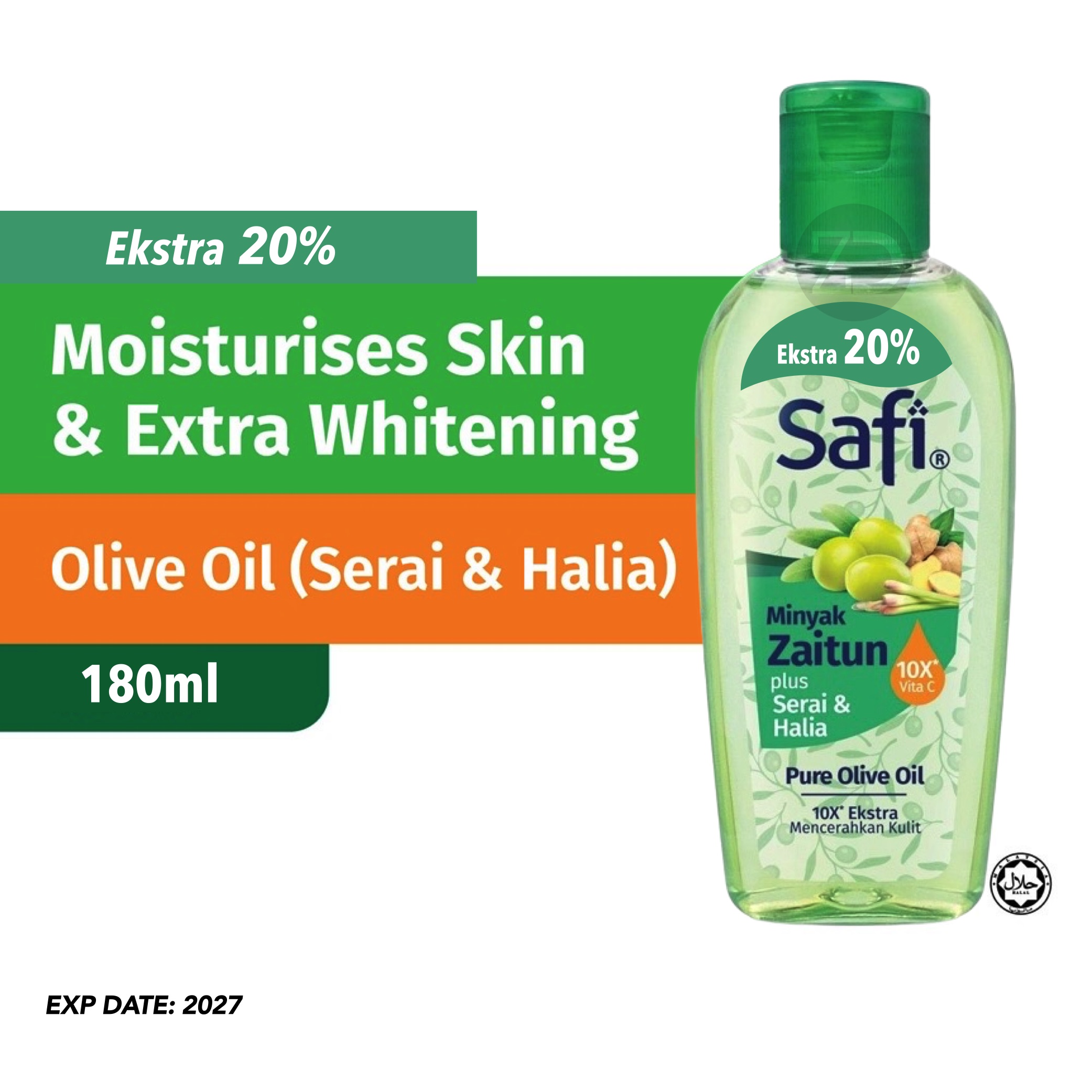 Safi Minyak Zaitun 50ml/150ml/180ml (Serai/Olive Oil/Ros Hip/Gamat ...