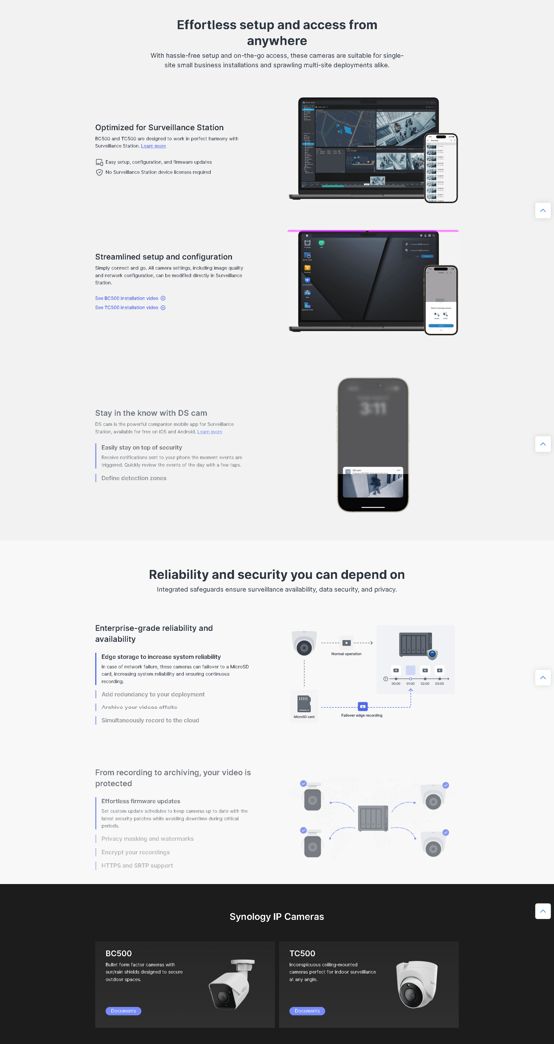 Synology TC500 / BC500 2K Motion Tracking-Smart AI WiFi Camera IP CCTV ...