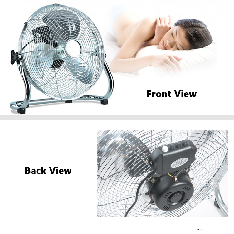 3H Pure Copper Motor Metal Clad Strong Industrial Electric Floor Fan ...