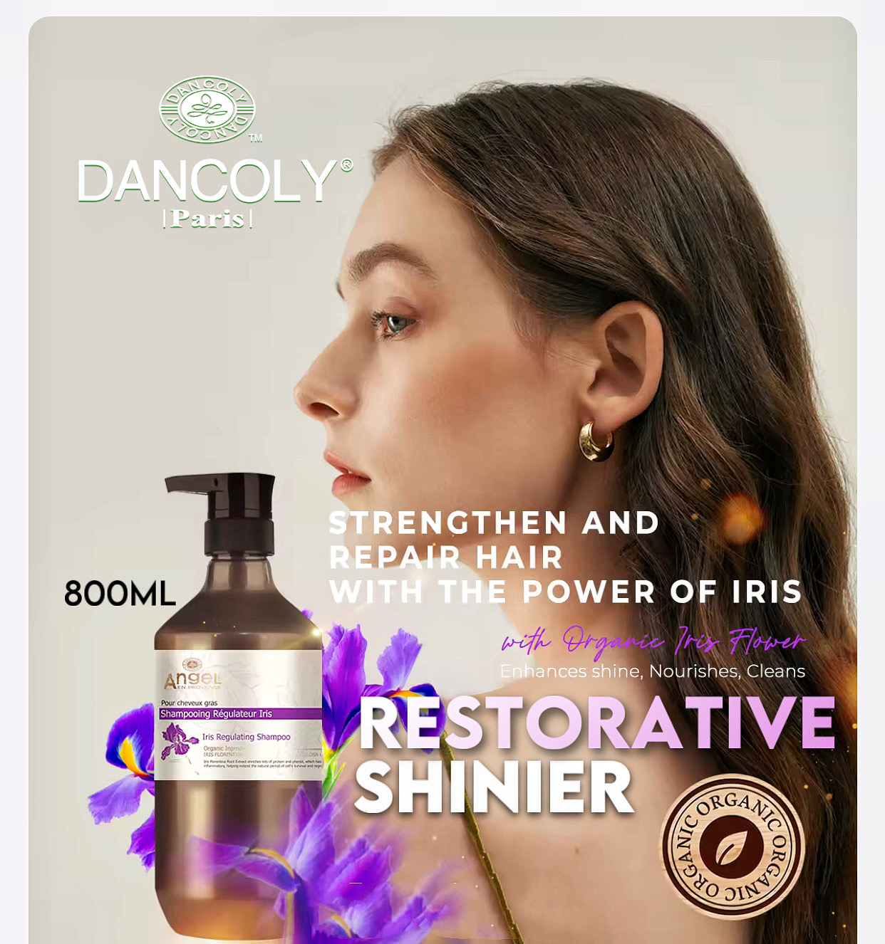 Dancoly™ Iris Restorative Organic Shampoo Conditioner 250ml 400ml 800ml ...