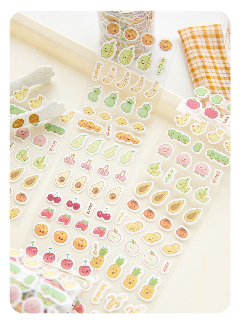 INS Korean Style Life Expression Series Die Cut Mini Deco Stickers Roll ...