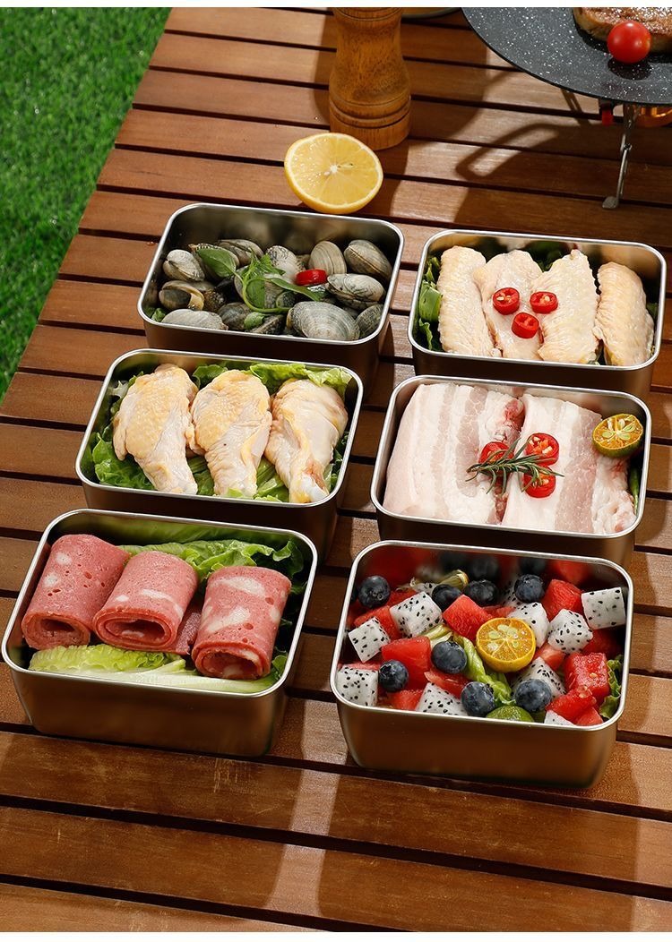 Stainless Steel Organizer Crisper Fresh-Keeping Storage Box with Lid ...