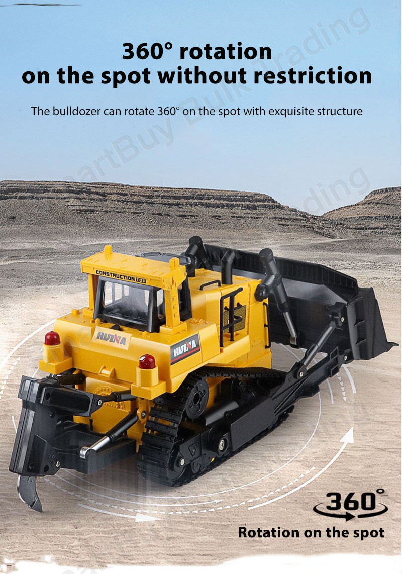 SmartBuy HUINA 1554 Track Alloy Remote Control Heavy Bulldozer | Shopee ...