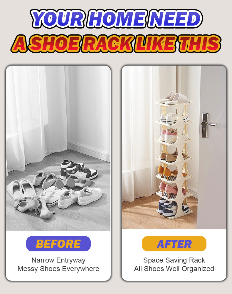 DIY Multi-Tier Shoe Rack 9-Tier Shoe Storage Rack Multi-Layer Narrow ...