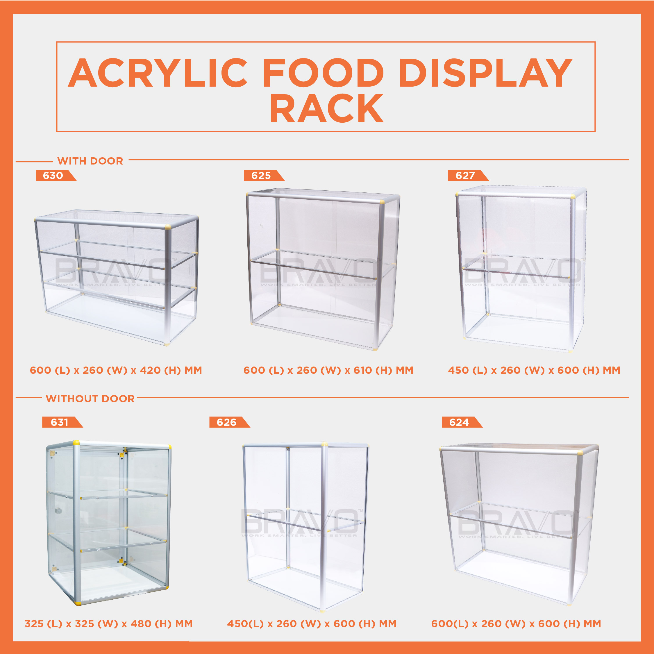 Acrylic Food Display Rack Rak Pamer Makanan Food Display Case Makanan ...