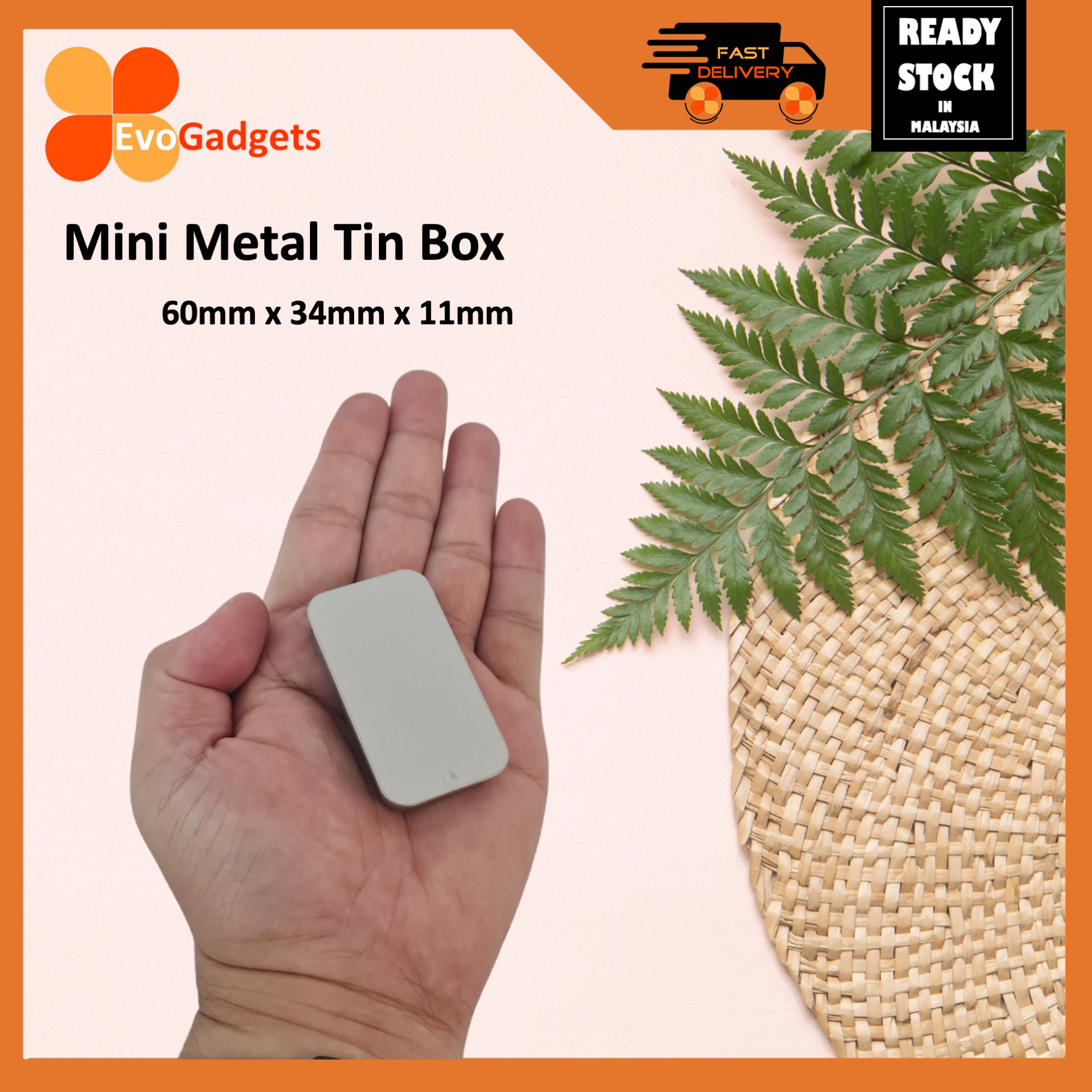 EvoGadgets | Mini Metal Tin box with Easy-Slide Lid / Tinbox Slider ...