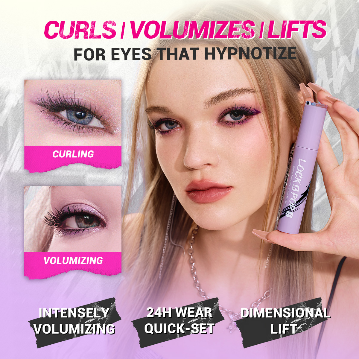 [MUST BUY!!] DAZZLE ME Lock & Pop! Volumizing and Curling Mascara ...
