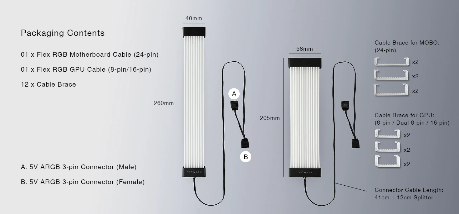 Tecware Flex RGB Extension Cable | Shopee Malaysia