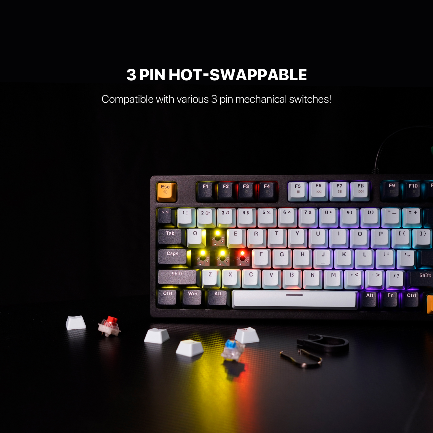 Fantech ATOM 63/81/96 MIZU EDITION Wired Mechanical Keyboard ...