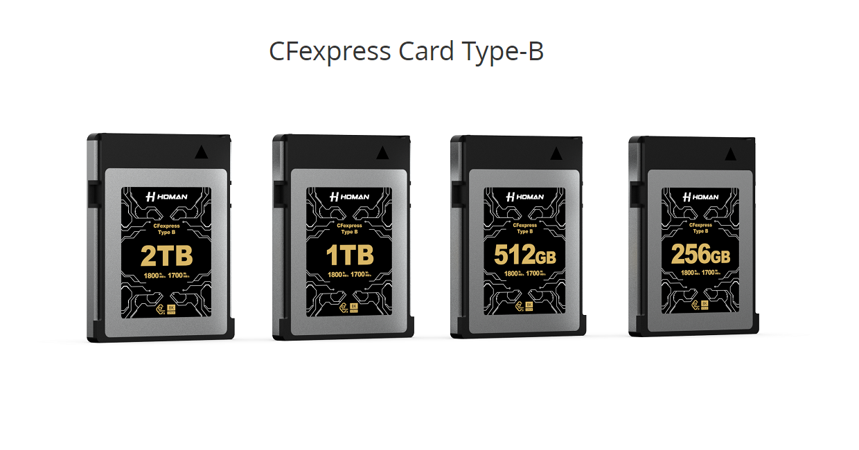 HOMAN CFEXPRESS CARD TYPE-B MEMORY CARD FOR FULL HD, 8K+ AND ROW VIDEO/PHOTO AND SUPERCRUISE ...