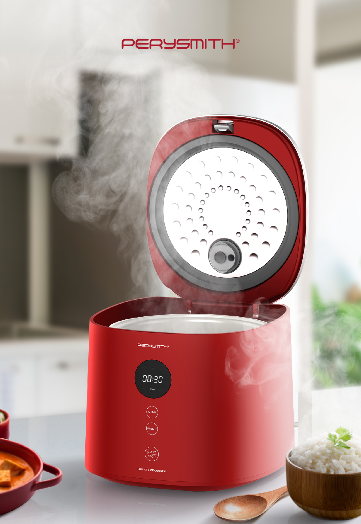 PerySmith Low GI Rice Cooker Easy Cooking Series (3L) PS900 | Shopee ...