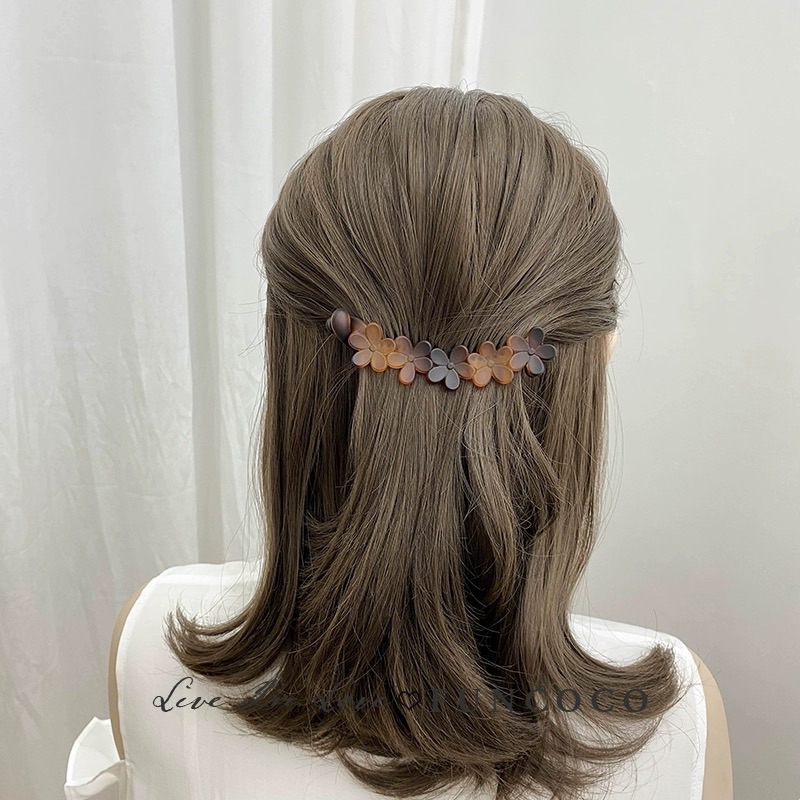 Matte Korean 2 side hold hair clips simple slender banana clip hair ...