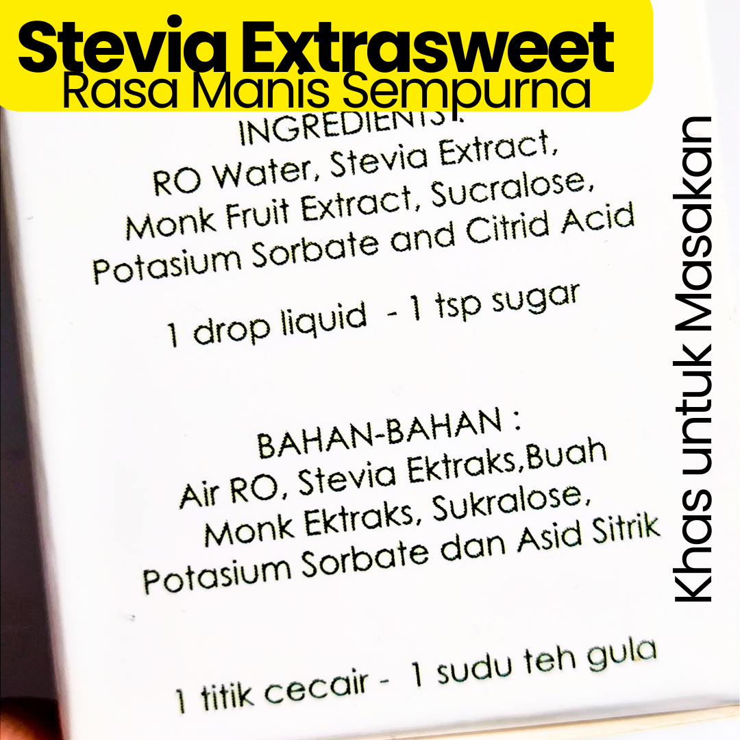 Pengganti Gula Pasir Stevia Extrasweet 10ml oleh Stevia Alajmal - Rasa ...
