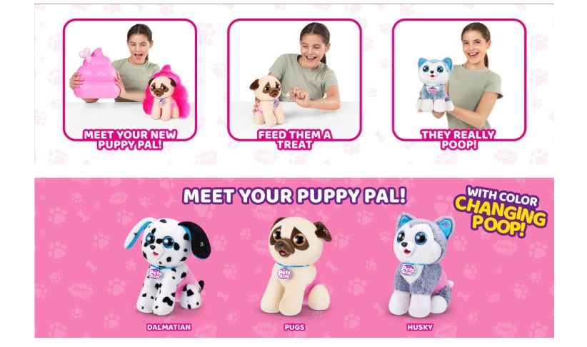 {ORIGINAL} ZURU PETS ALIVE INTERACTIVE POOPING PUPPY WITH REAL PUPPY ...