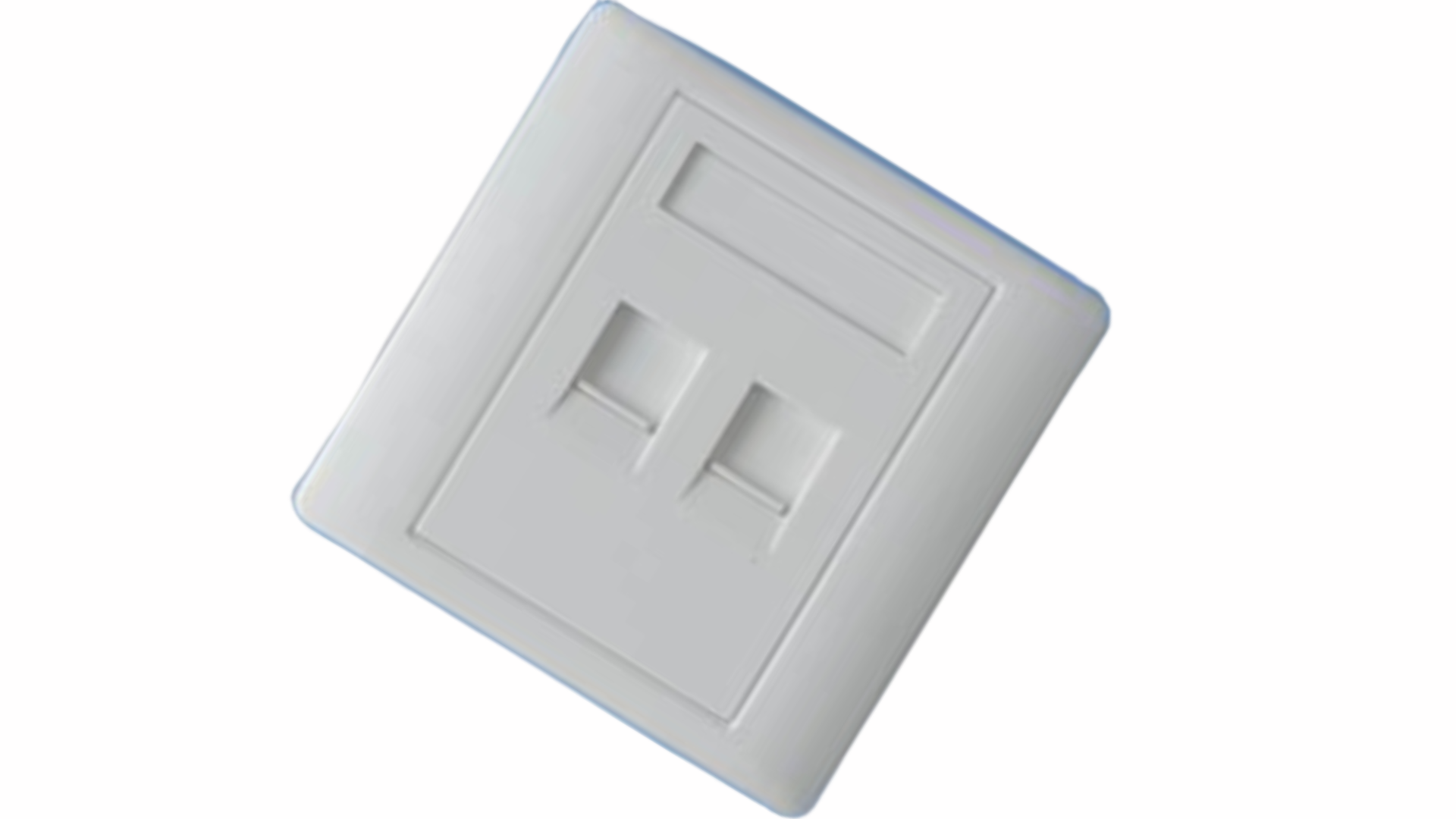 Faceplate Double 2 Gang Slot Cat5e Cat6 Cat3 Telephone Internet Modular ...