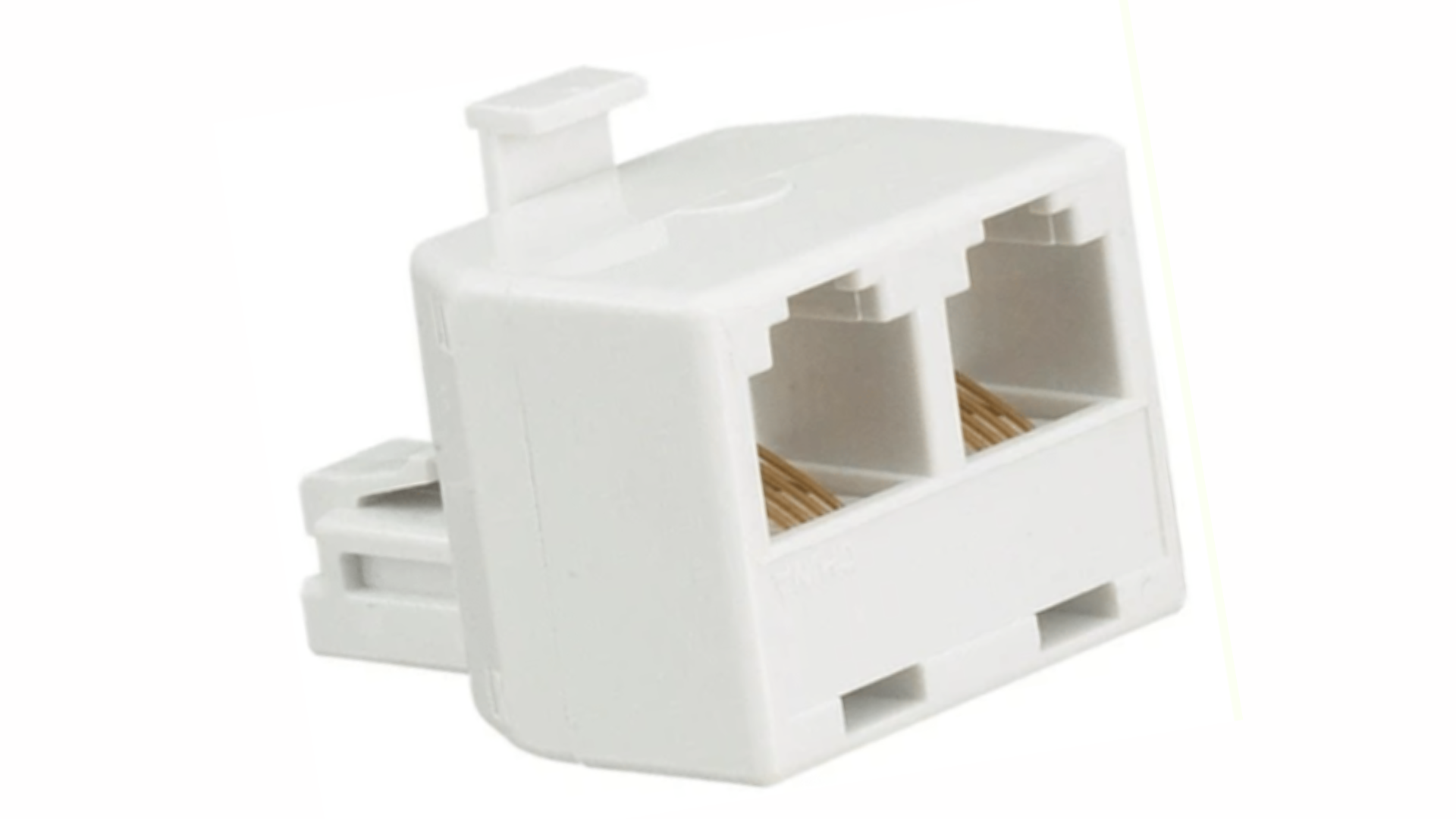 Telephone Line 1 to 2 Distributor Splitter Socket 1 Male to 2 Female ...