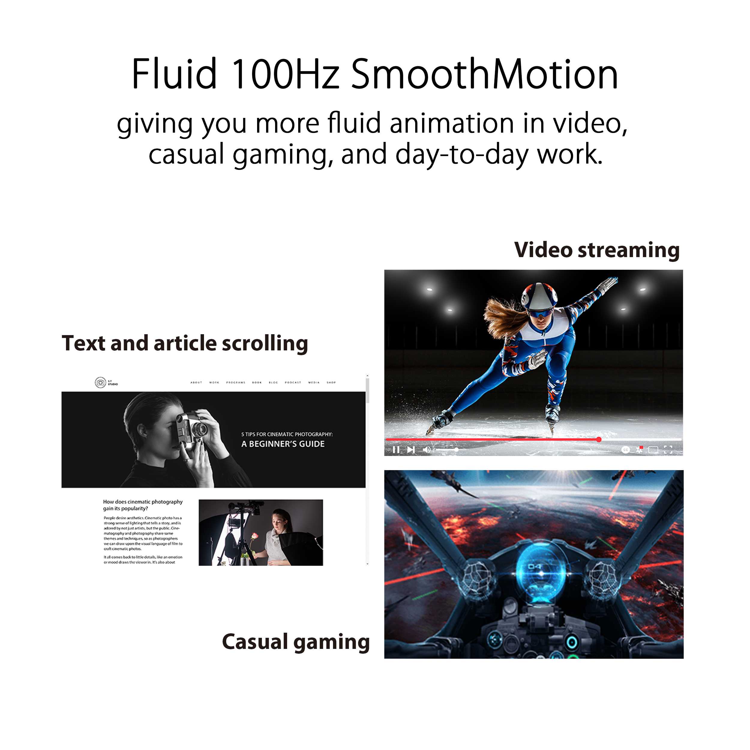 ASUS VZ24EHF Eye Care Ultra Slim Gaming Monitor – 24-inch, IPS, Full HD ...