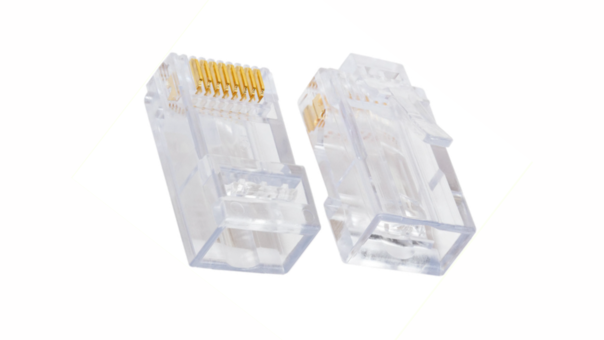 RJ45 Cat6 Crystal Plug Connector 8P8C 8 Pin LAN Network Internet Cable ...