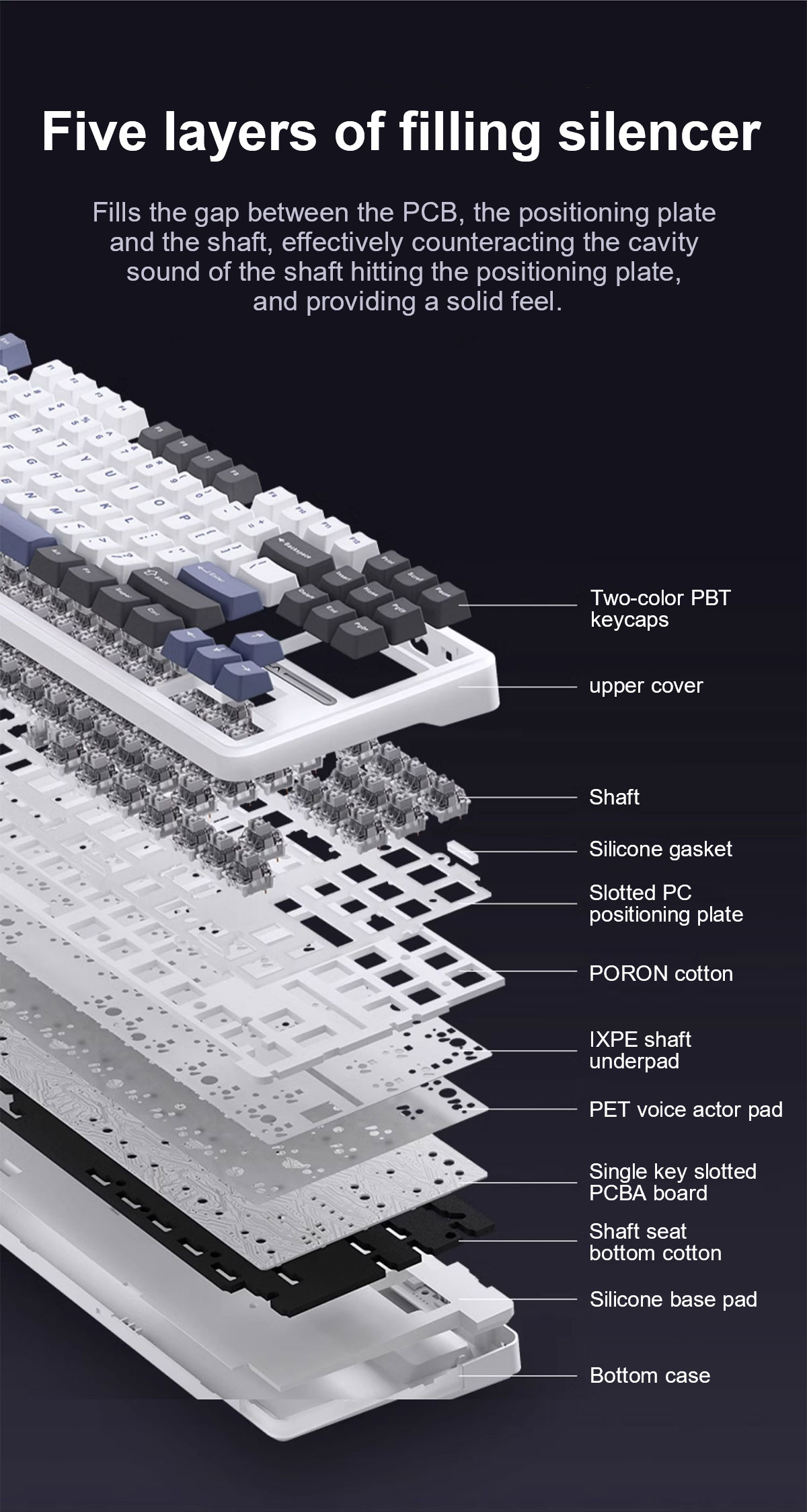 AULA F87 Mechanical Keyboard RGB 87Keys Customized Gateway Structure ...