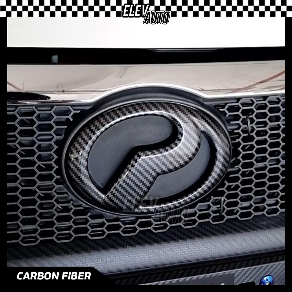 Perodua Axia 2014-2022 CARBON BLACK 3D Logo Emblem Trim Front Rear ...