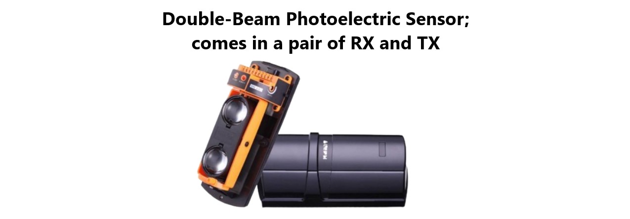 Wired Alarm Outdoor Double Beam Infrared Photobeam Sensor 100M Distance ...