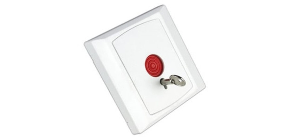 Wired Burglar Alarm ABS Emergency Panic Button 3"x3" Faceplate 85x85x33 ...