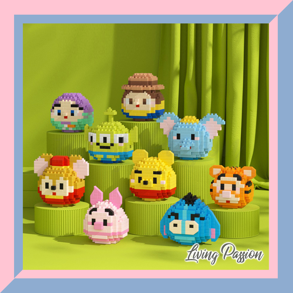 Mini Bricks Nano Building Blocks Damo Egg Box Cute Cartoon Character ...