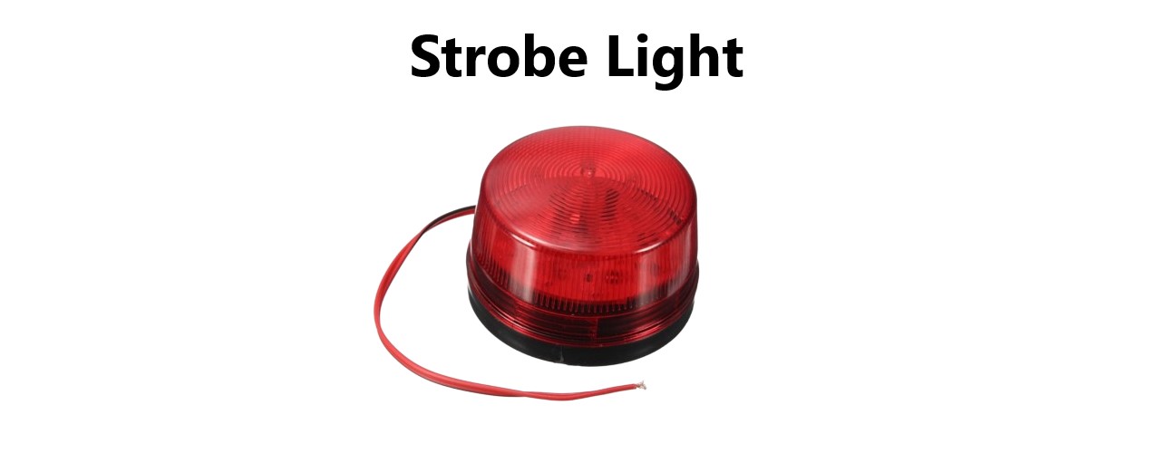 Wired Security Burglar Alarm Red Bright Flashing LED Strobe Light Alarm ...