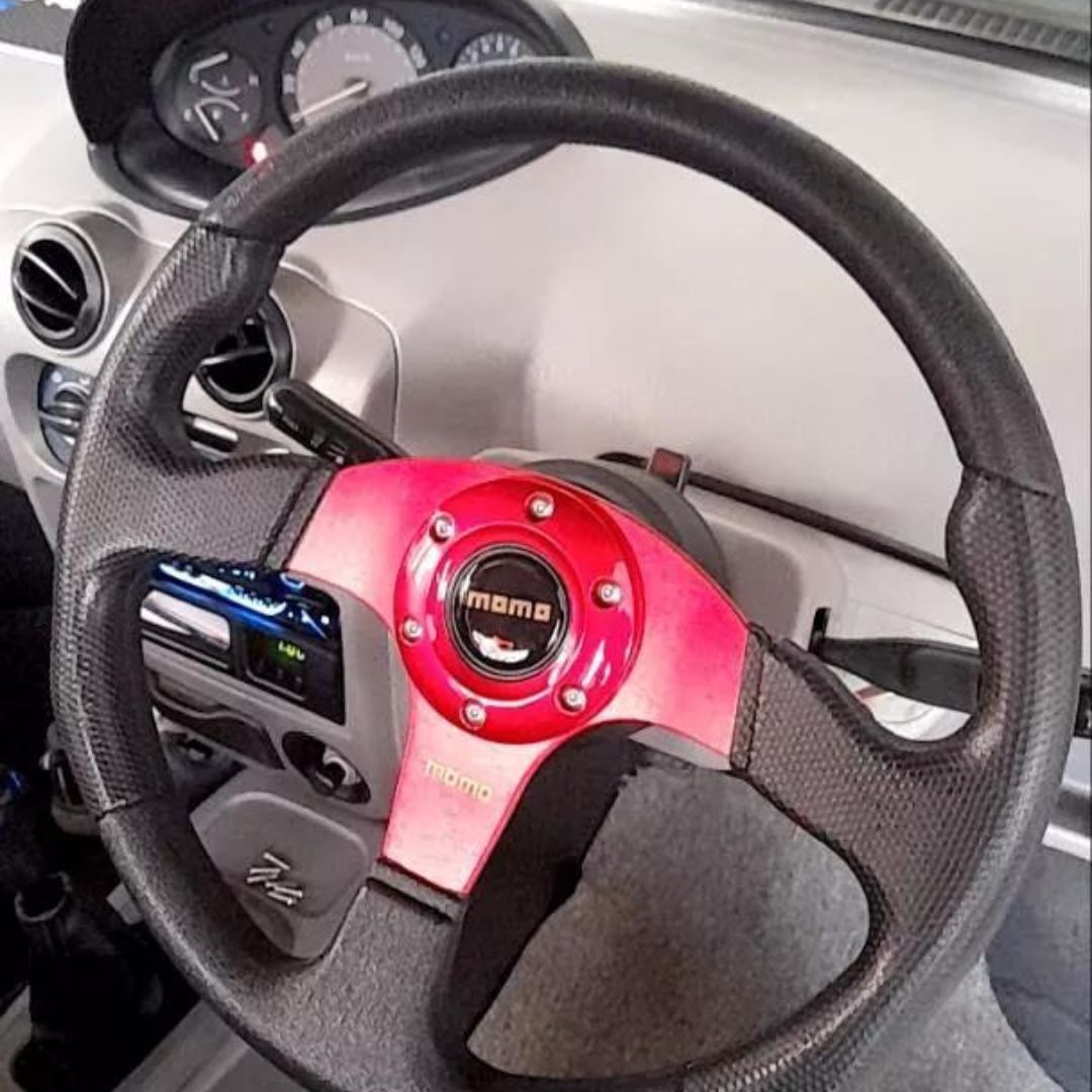 Universal Sport Racing Car Steering Wheel 14 Inch Red Blue Titanium Black Silver Momo Race ...