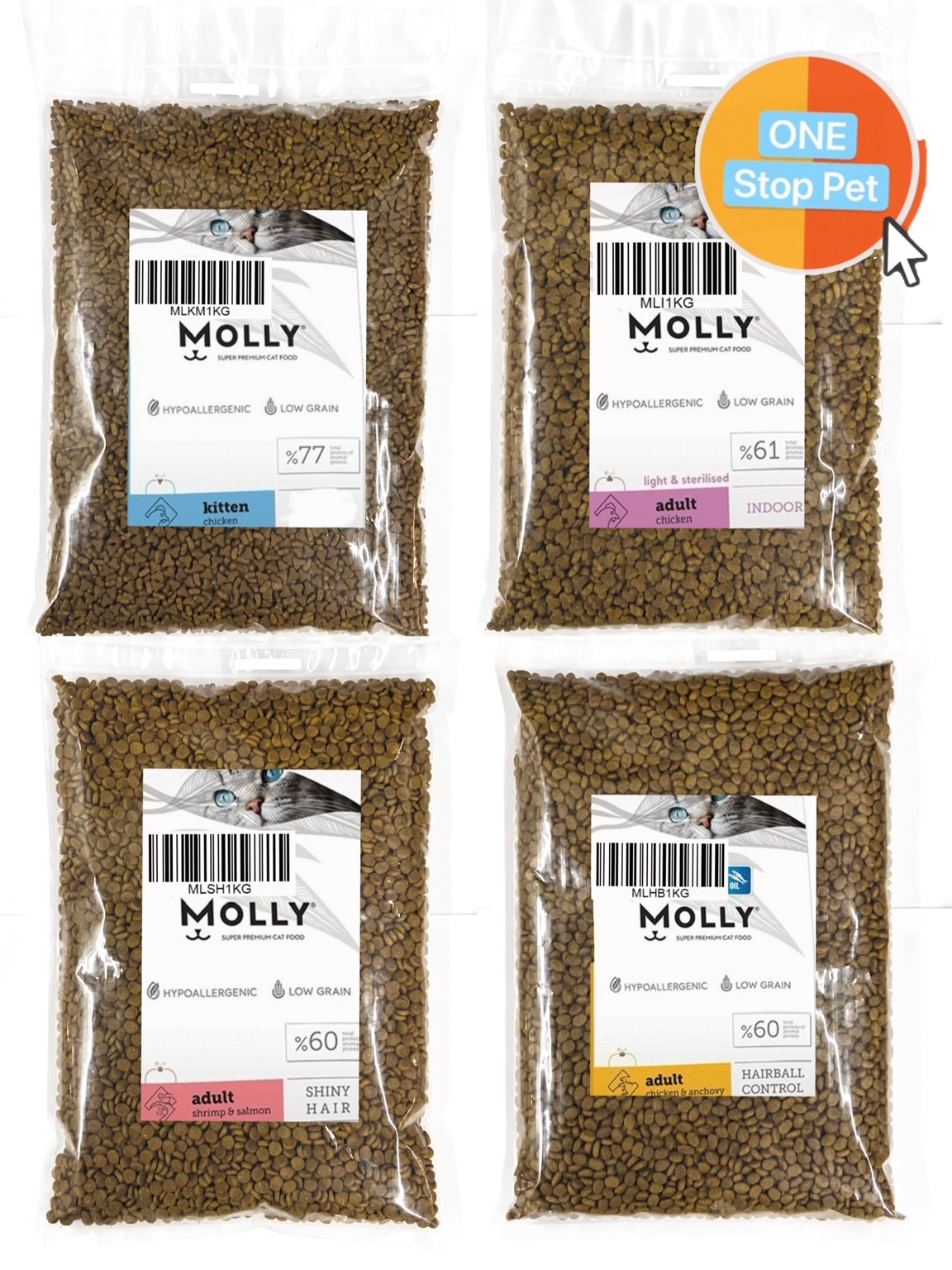 Molly Super Premium Cat Food 1kg - Molly Cat Food Repack | Shopee Malaysia