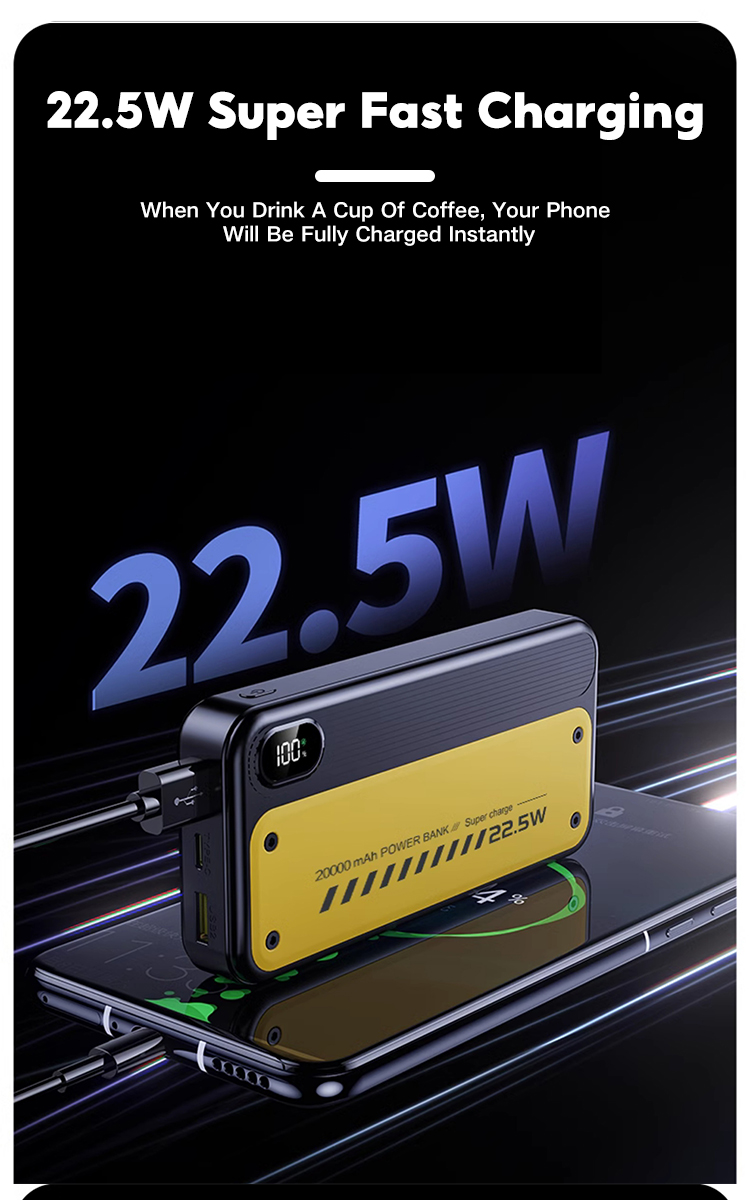 QBrand 20000mAh 22.5w Power Bank Fast Charging 10000mAh High Capacity ...
