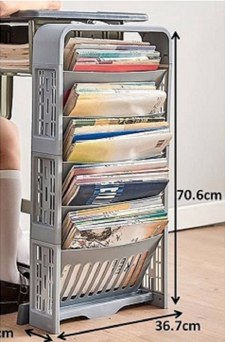 Multilayer Desk Book Organizer/Student Bookshelf With Storage Bag /Desk ...