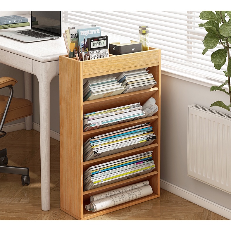 Multilayer Desk Book Organizer/Student Bookshelf With Storage Bag /Desk ...