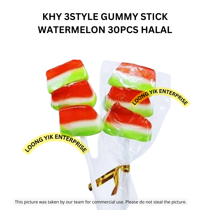 KHY 3STYLE GUMMY STICK WATERMELON 30PCS HALAL | Shopee Malaysia