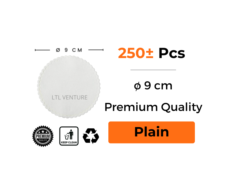 250± Pcs Coaster Drink Tissue Paper Soft Disaposable/White/Plain/9cm ...