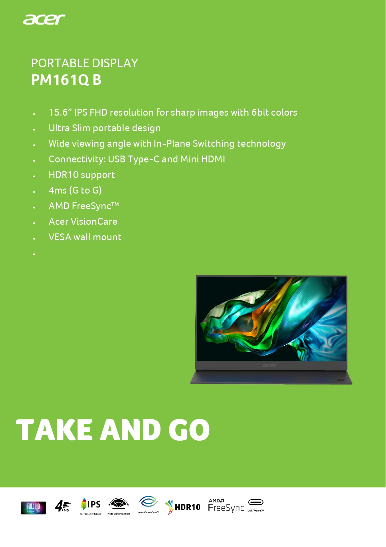 Acer Portable Monitor PM161QB (single) & PM161Q T TOUCH & PD163Q (Dual ...
