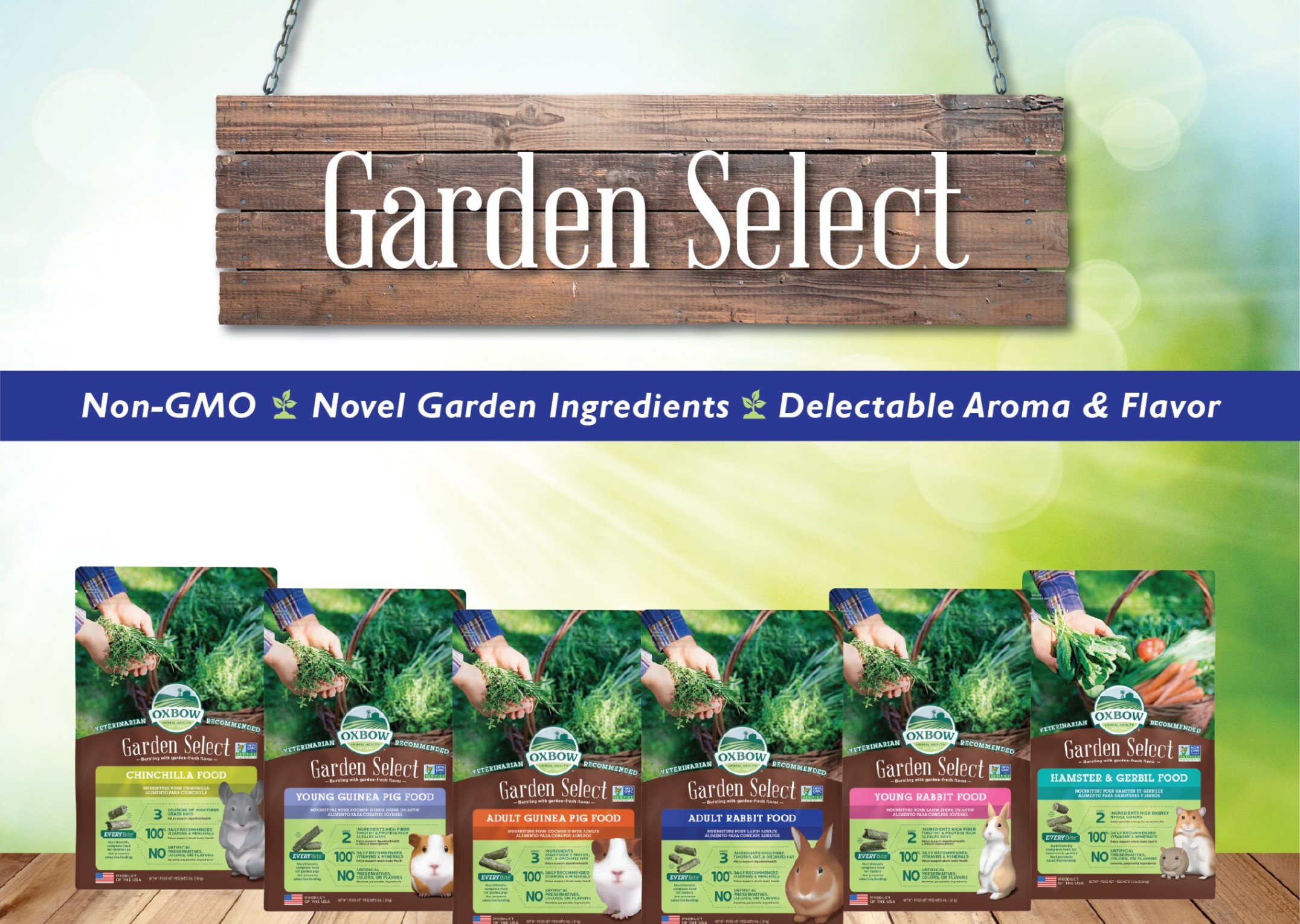 FREE SHIPPING OXBOW 5lb 4lb Rabbit Guinea Pig Food Garden Select ...
