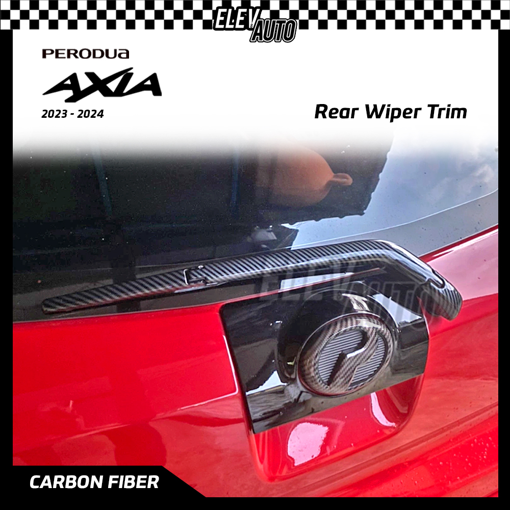 Perodua Axia 2023-2024 CARBON CHROME BLACK Rear Wiper Trim Garnish ...