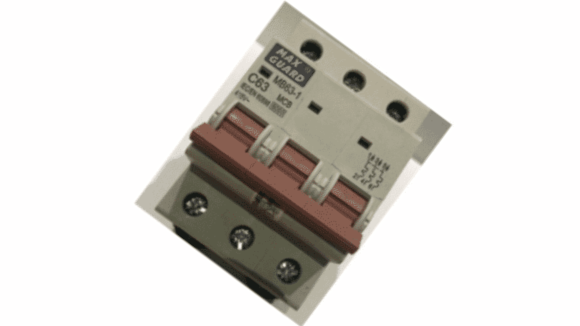 Maxguard Triple 3 Pole 63A MCB Circuit Breaker Type C 6kA 240V / 415V ...