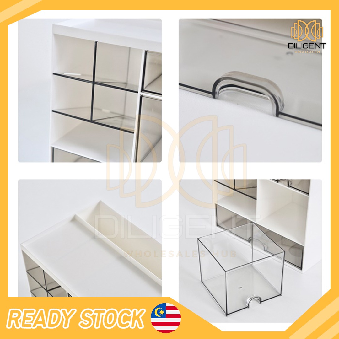 【D346 READY STOCK】 Multi Slots Stackable Drawer Storage Box Large ...
