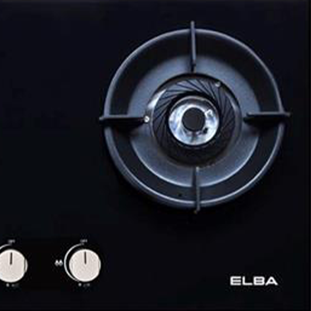 ELBA Gas Cooker Built-In Glass Hob Triple Ring Burner Stove 3 Burner ...