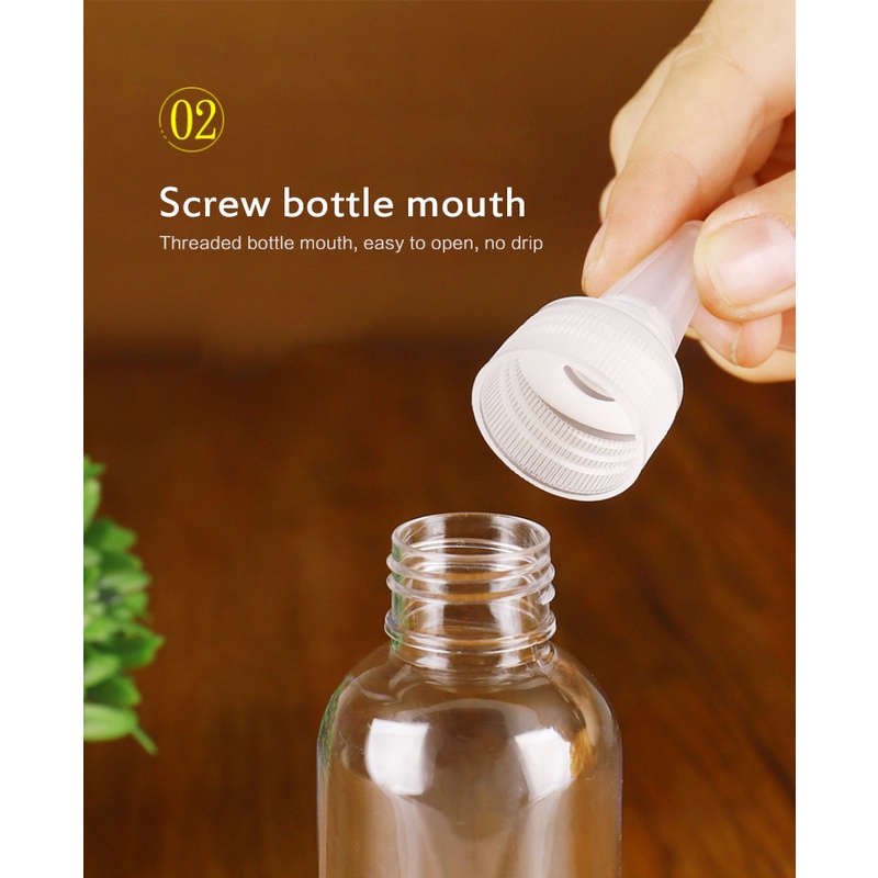 Bottle Dropper Refillable 5-120ml Transparent Plastic Nozzle Bottle ...