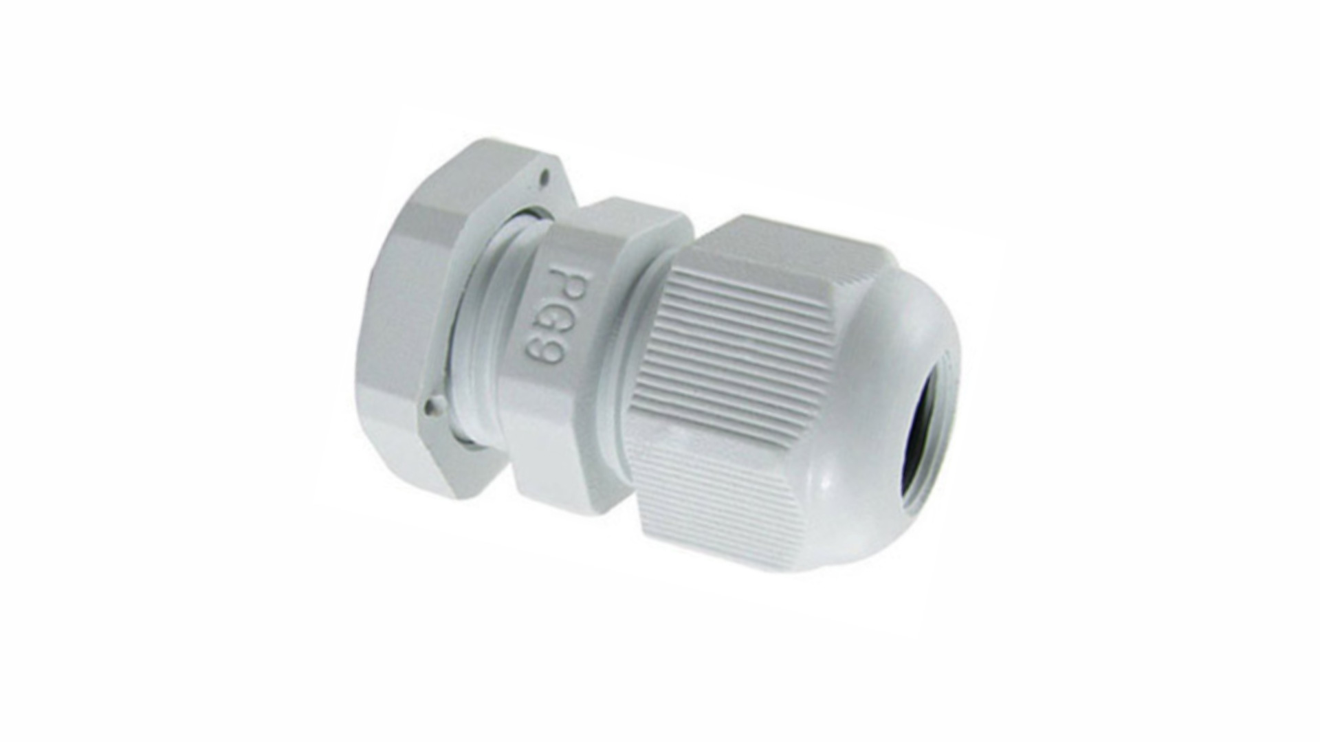 Outdoor IP68 Weatherproof PVC PG9 Nylon Cable Gland Socket Joint White ...