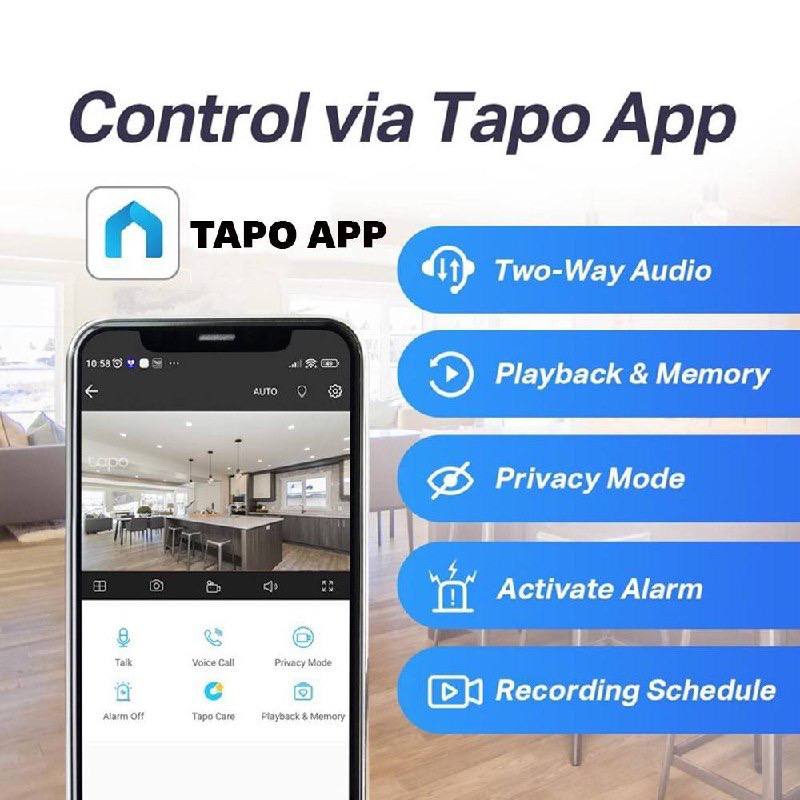 TP-LINK Tapo C210/C200 3MP Pan & Tilt Home Security Wifi Camera FREE SD ...