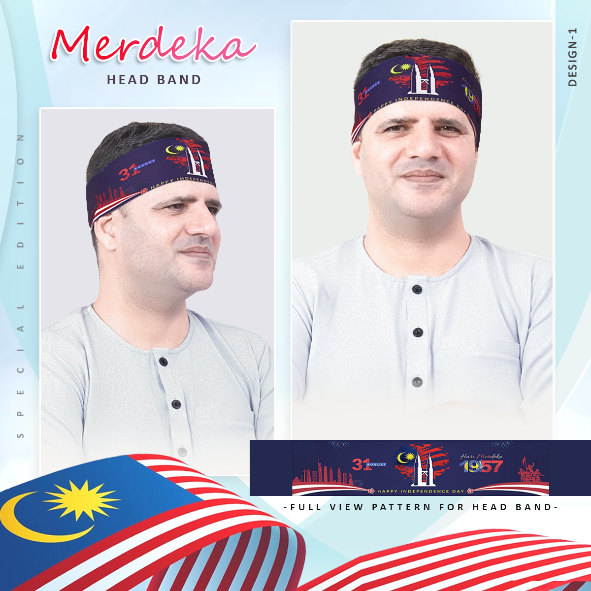 Headband | Pengikat Kepala Merdeka 2024 untuk Lelaki Dewasa | Shopee ...