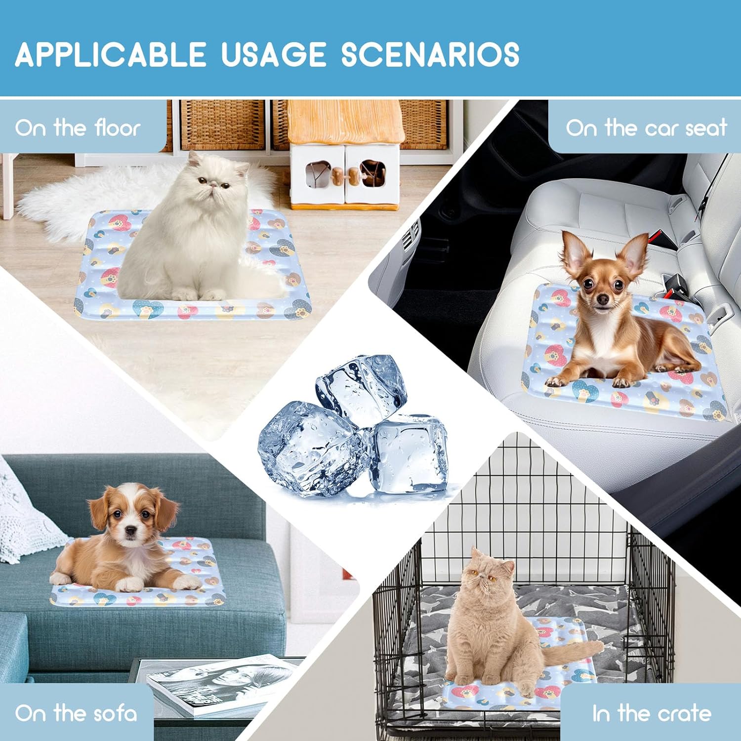Pet Cooling mat cat bed Pet ice mat rabbit mat cat cooling mat dog ice ...